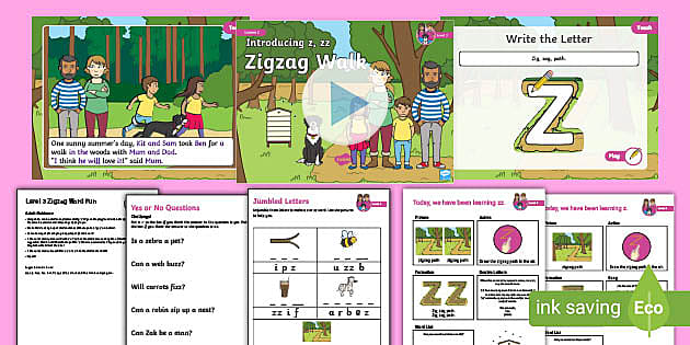 'z' and 'zz' Phonics Lesson Pack - Level 3 Week 2 Lesson 2 'z' and 'zz' Phonics Lesson Pack - Level 3 Week 2 Lesson 2