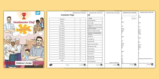 👉 Headmaster Chef - Children's Script (teacher made)