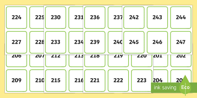 200 300 On Square Number Cards teacher Made Twinkl