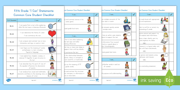 Fifth Grade Common Core Standards I Can Checklist fifth-grade-common-core-standards-i-can-checklist