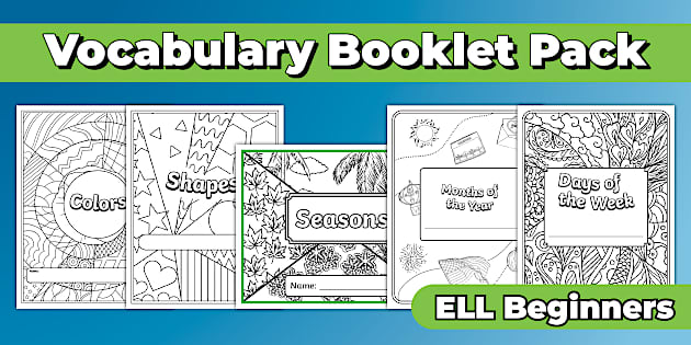 Themed Vocabulary Booklet Pack for ELL Newcomers
