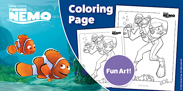 finding nemo coloring sheets