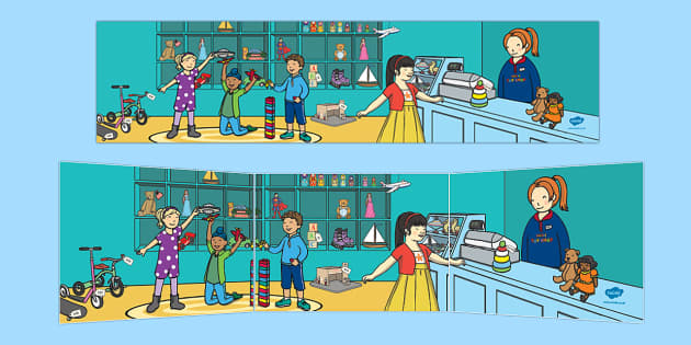 Toy Shop Small World Background (teacher made) - Twinkl