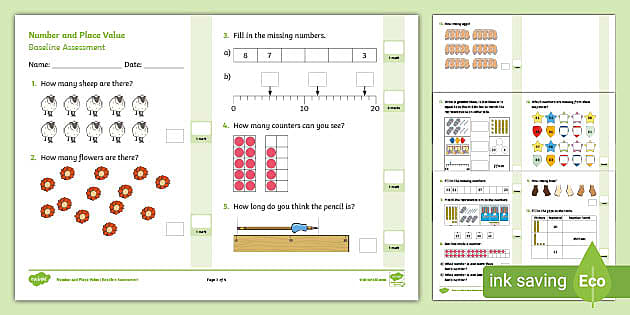 👉 Year 2 Number and Place Value Baseline Assessment