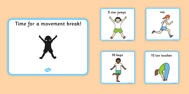 Time For A Movement Break Visual Support Cards - SEN, SEN cards