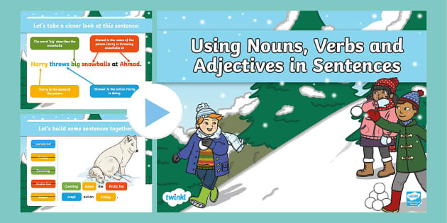 Winter-Themed Sentence Building PowerPoint (teacher made)