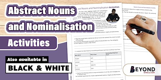 Abstract Nouns and Nominalisation Activities