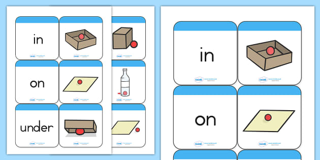 Positional Language Matching Cards (teacher made)