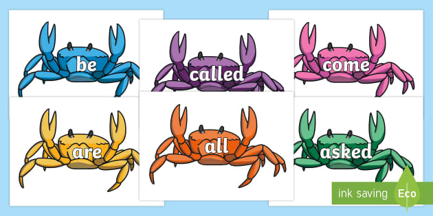 FREE! - Tricky Words on Crab to Support Teaching on Sharing a Shell