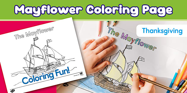 Mayflower Coloring Page | Art | Twinkl USA (teacher made)