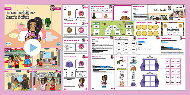 NZ Phonics: Level 3: Weekly Pack: 'ur, ow, oi, ear' Sounds