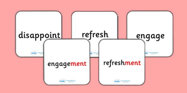 Suffix 'ment' Matching Card Game - KS1 - English Resources