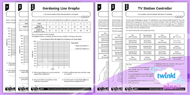 PlanIt Maths Year 5 Statistics Home Learning Activity Pack