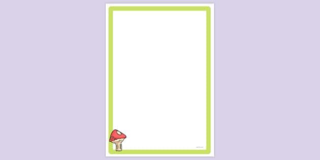 FREE! - Mushroom Page Border | Page Borders | Twinkl