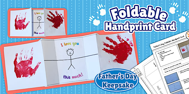 Father's Day Foldable Handprint Card