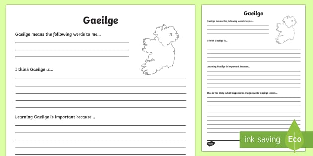Gaeilge Reflection Writing Template (teacher made) - Twinkl