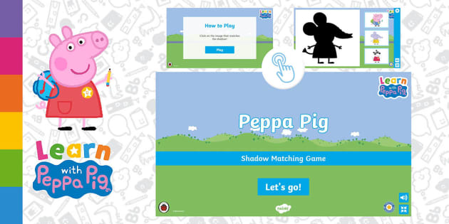 FREE! - 👉 Peppa Pig: Interactive Shadow Matching Game