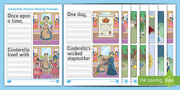 KS1 Cinderella Simple Sentence Writing Prompts - Twinkl