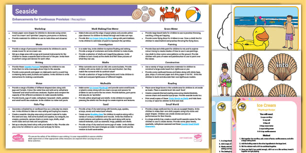 EYFS Seaside Continuous Provision Planning Pack - Reception EYFS Seaside Continuous Provision Planning Pack - Reception