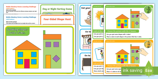 👉 Challenges to Support White Rose Maths Shapes With 4 Sides