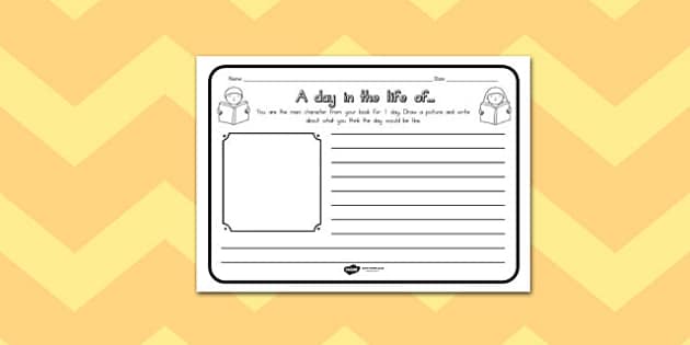 A Day in the Life Comprehension Worksheet (teacher made)