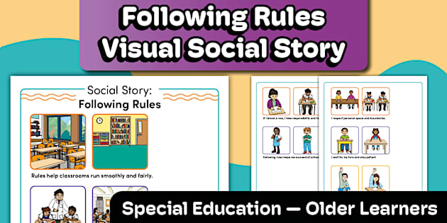 Following Rules Visual Social Story | Older Learners