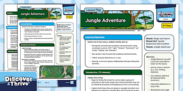 Jungle Adventure Spatial Awareness Lesson Plan - Twinkl