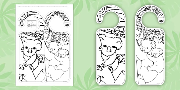 door hanger coloring pages