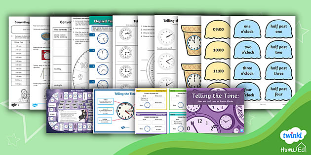 Home Education How To Tell The Time Pack (teacher made)