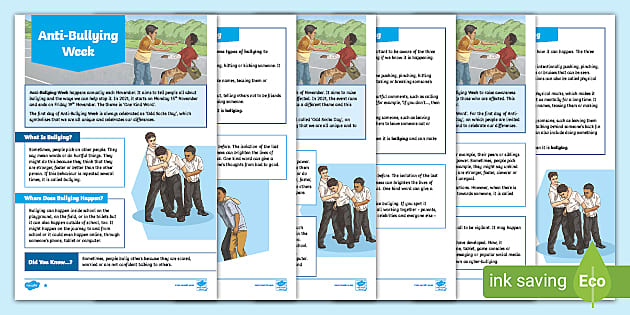 LKS2 Anti-Bullying Week 2021 Differentiated Reading Comprehension Activity