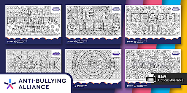 FREE! - Anti-Bullying Week Mindfulness Colouring Sheets