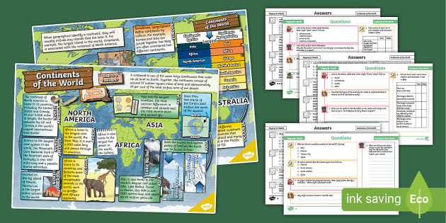 UKS2 Digging for Details: Continents of the World - Twinkl