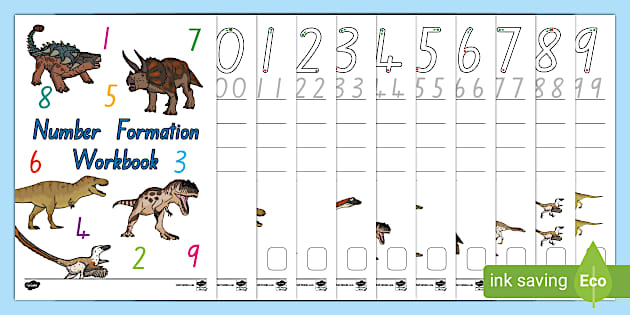 Number Formation (Dinosaurs) Workbook
