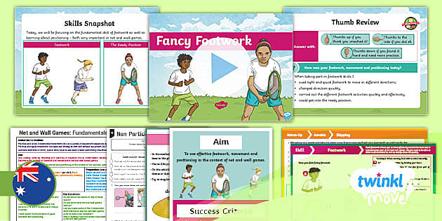 Move PE Year 3 Net and Wall Games: Fundamentals Lesson 1: Fancy Footwork