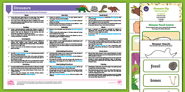 Dinosaurs Planning Ideas and Resource Pack (Ages 2-4)