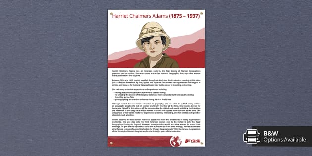 Harriet Chalmers Adams Geography Display Poster | Beyond