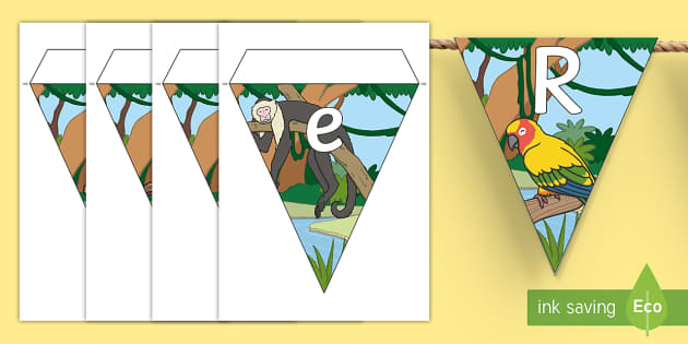 👉 Jungle Themed Reading Den Display Bunting - Twinkl