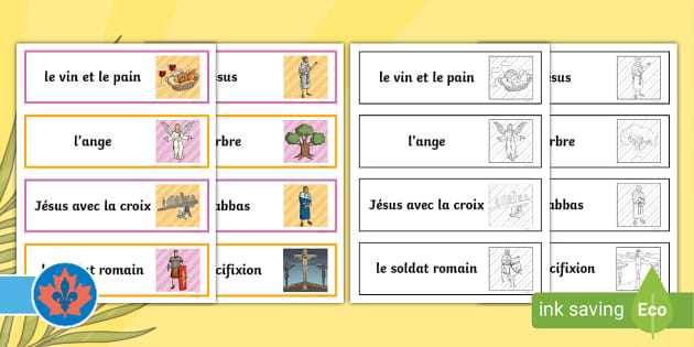 French Easter Story Intermediate Word Cards | Twinkl