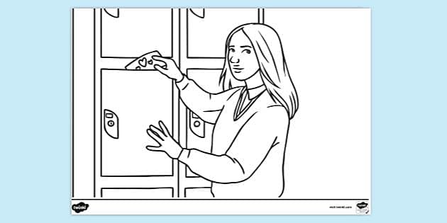 Secret Admirer Colouring Page