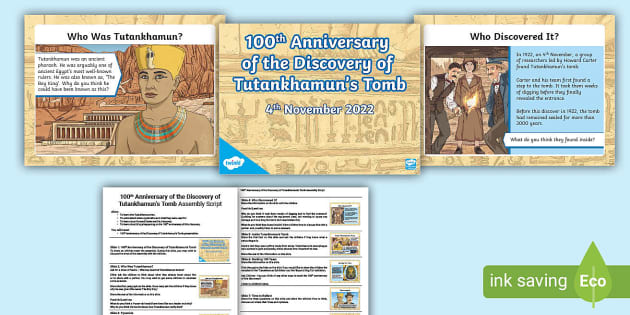 100th Anniversary of The Discovery of King Tutankhamun's Tomb Whole School