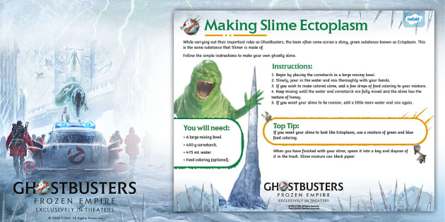 FREE Ghostbusters: Making Slime Ectoplasm Activity - Twinkl
