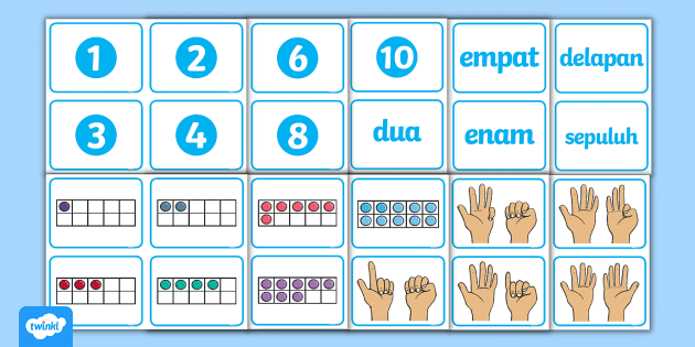 Kartu Mengelompokkan Angka dan Jumlah 1-10 (teacher made)