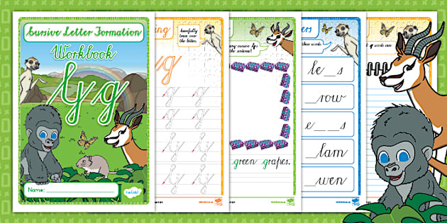 Cursive Letter Formation Workbook - Gg (teacher made)