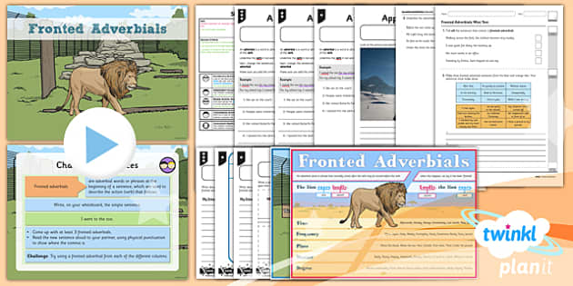 PlanIt Year 4 SPaG Lesson: Fronted Adverbials (teacher made)