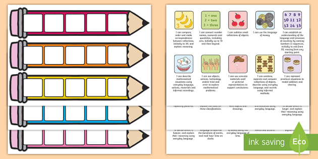 NSW Mathematics Early Stage 1 Pencil Targets Assessment Tracker