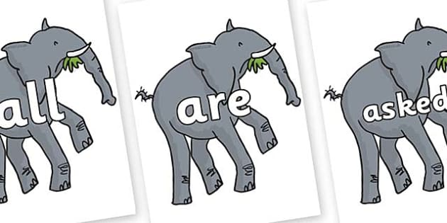 FREE! - Tricky Words on Trunky The Elephant to Support Teaching on The