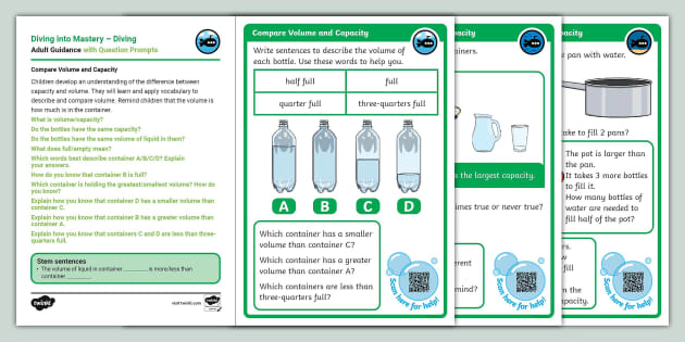 Y2 DiM: Step 5 Compare Volume and Capacity Activity Cards