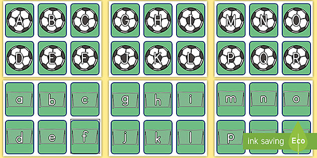 Soccer Alphabet Matching Cards (teacher made)