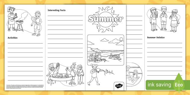 Summer Leaflet Template (l'enseignant a fait) - Twinkl