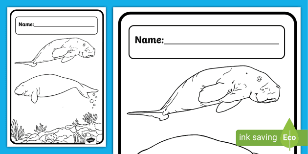 Dugong Coloring Page